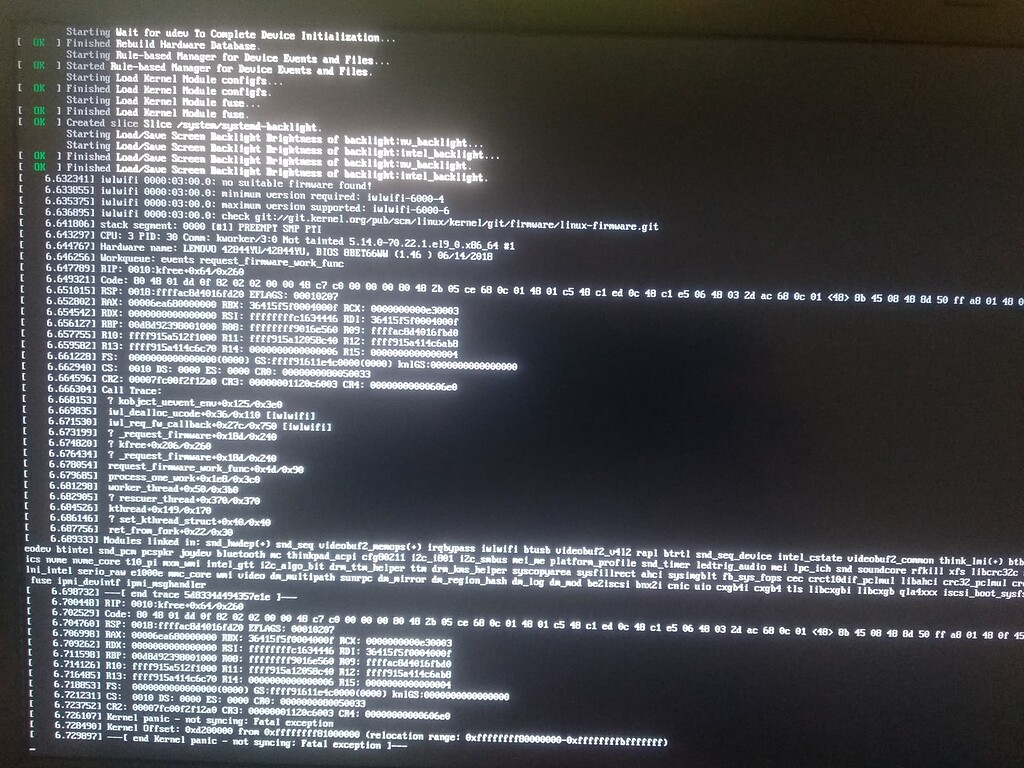 AL9: Kernel panic on startup immediately following successful install ...