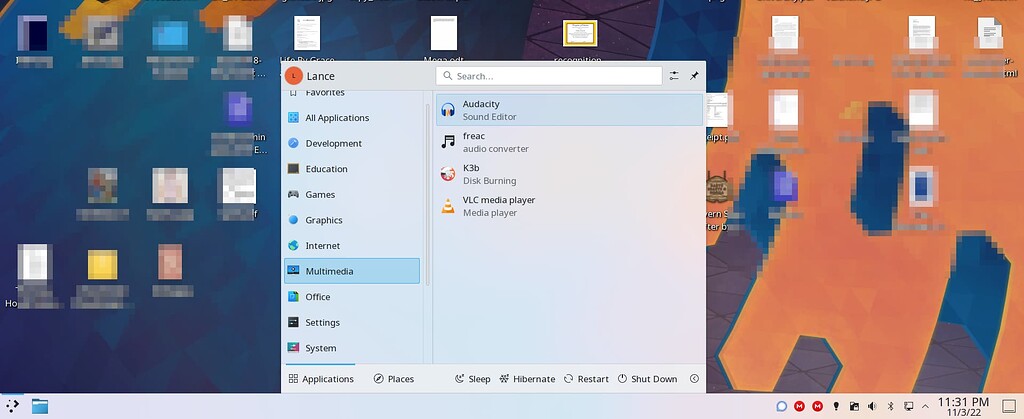 KDE menu in center of task bar - Support - AlmaLinux